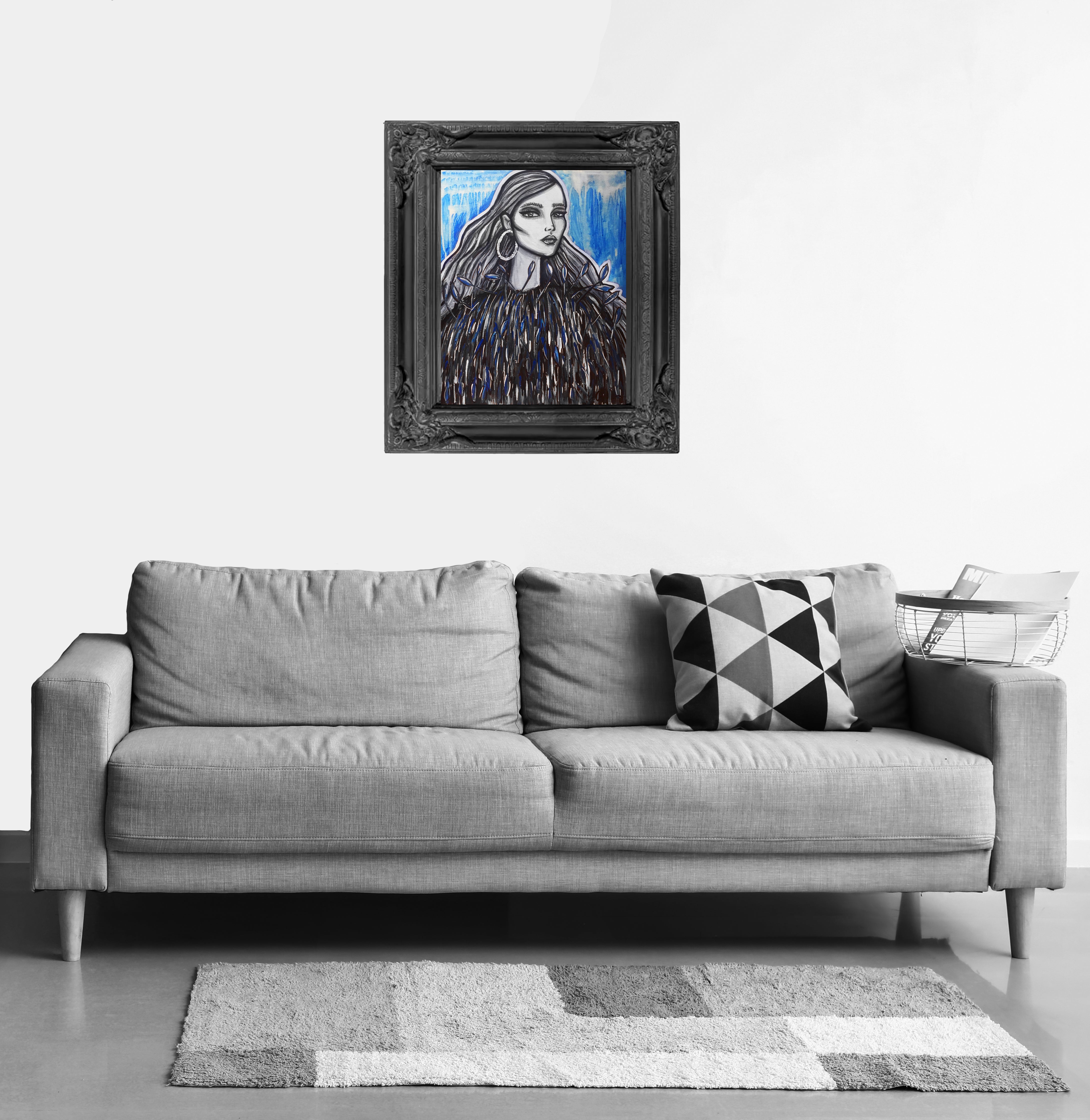 Mascara Drip Watercolor Painting – Kahri by KahriAnne Kerr