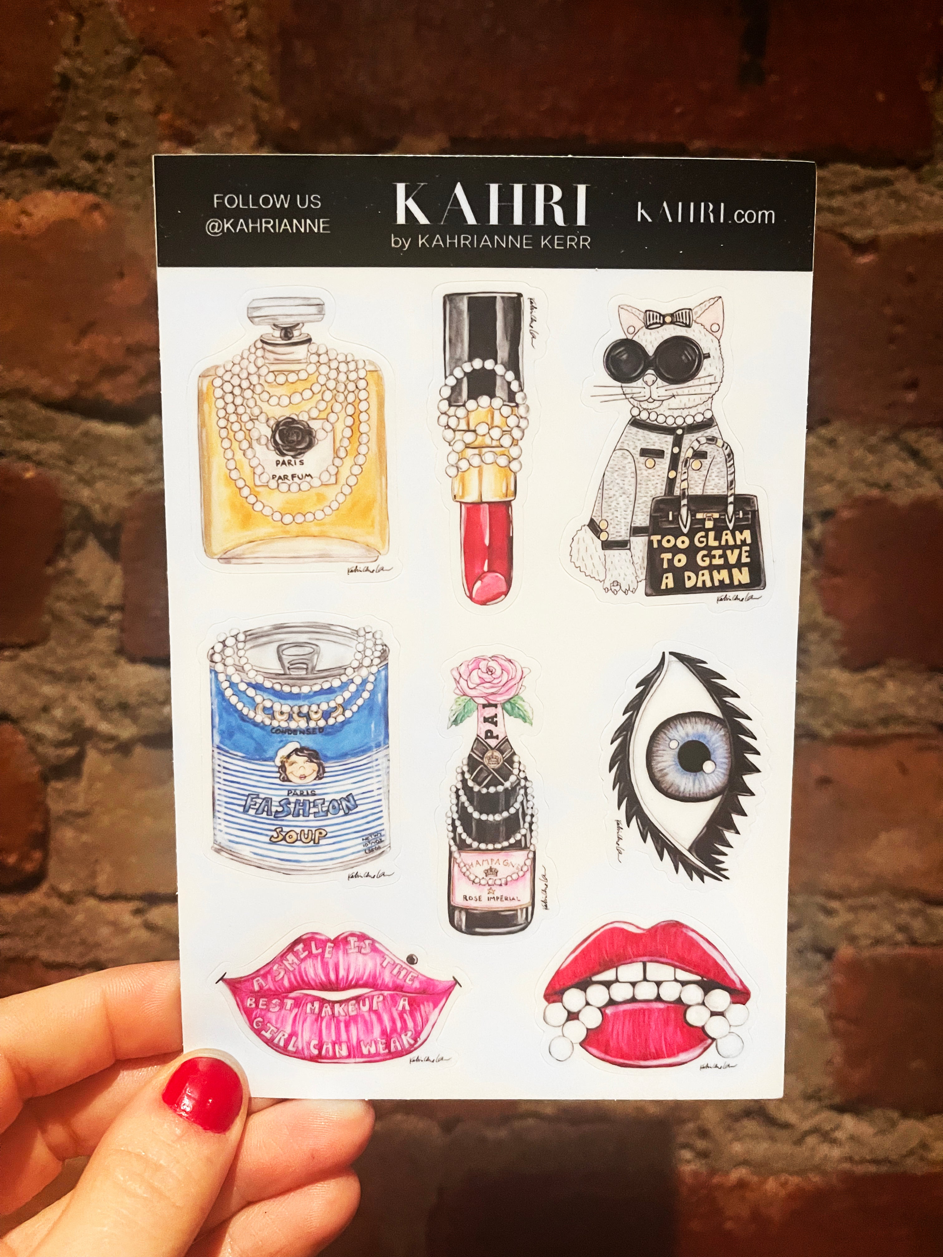 Glam Girl Vinyl Stickers Sheet – Kahri by KahriAnne Kerr