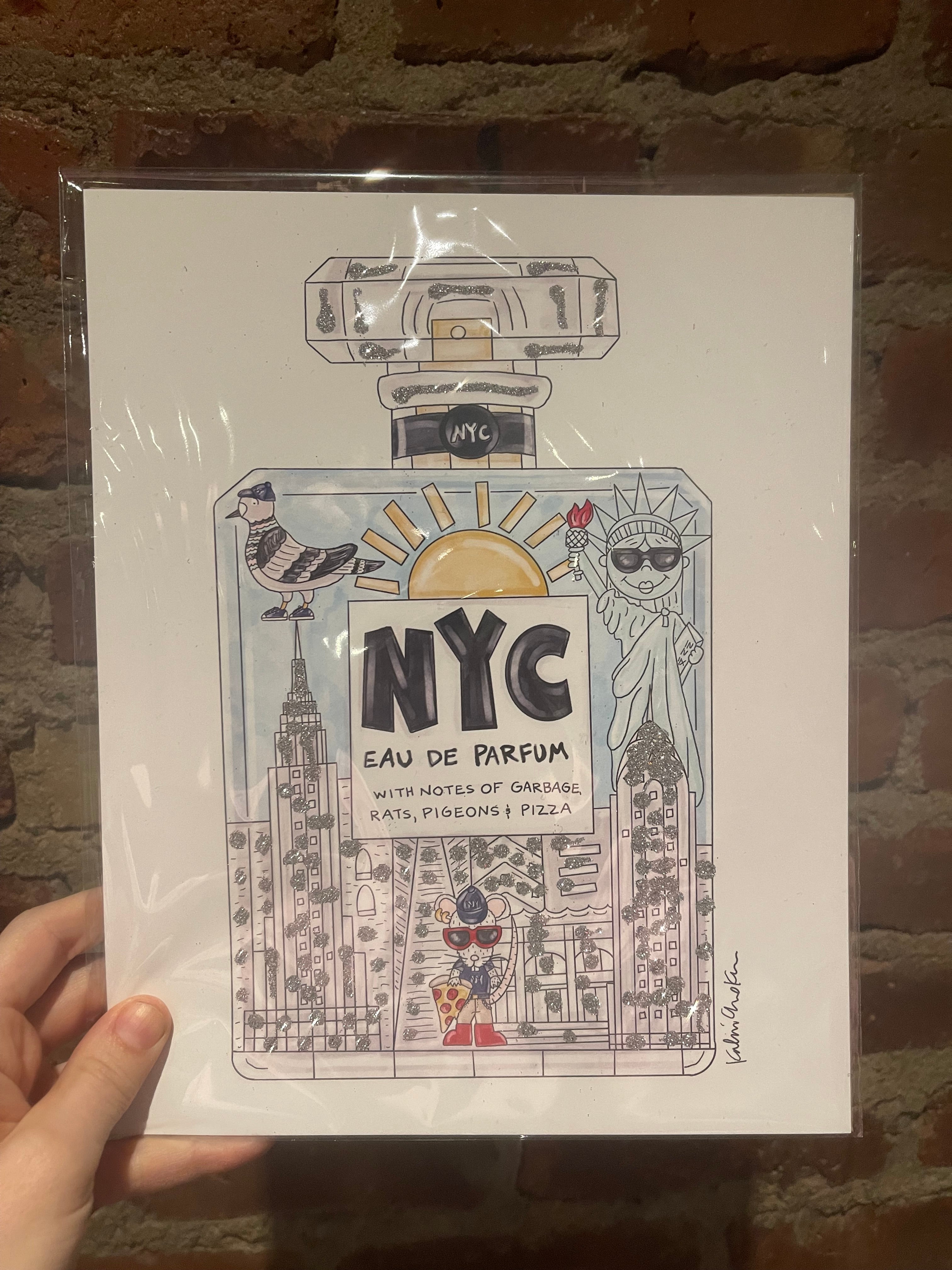 NYC Perfume Glitter Art Print – Kahri by KahriAnne Kerr